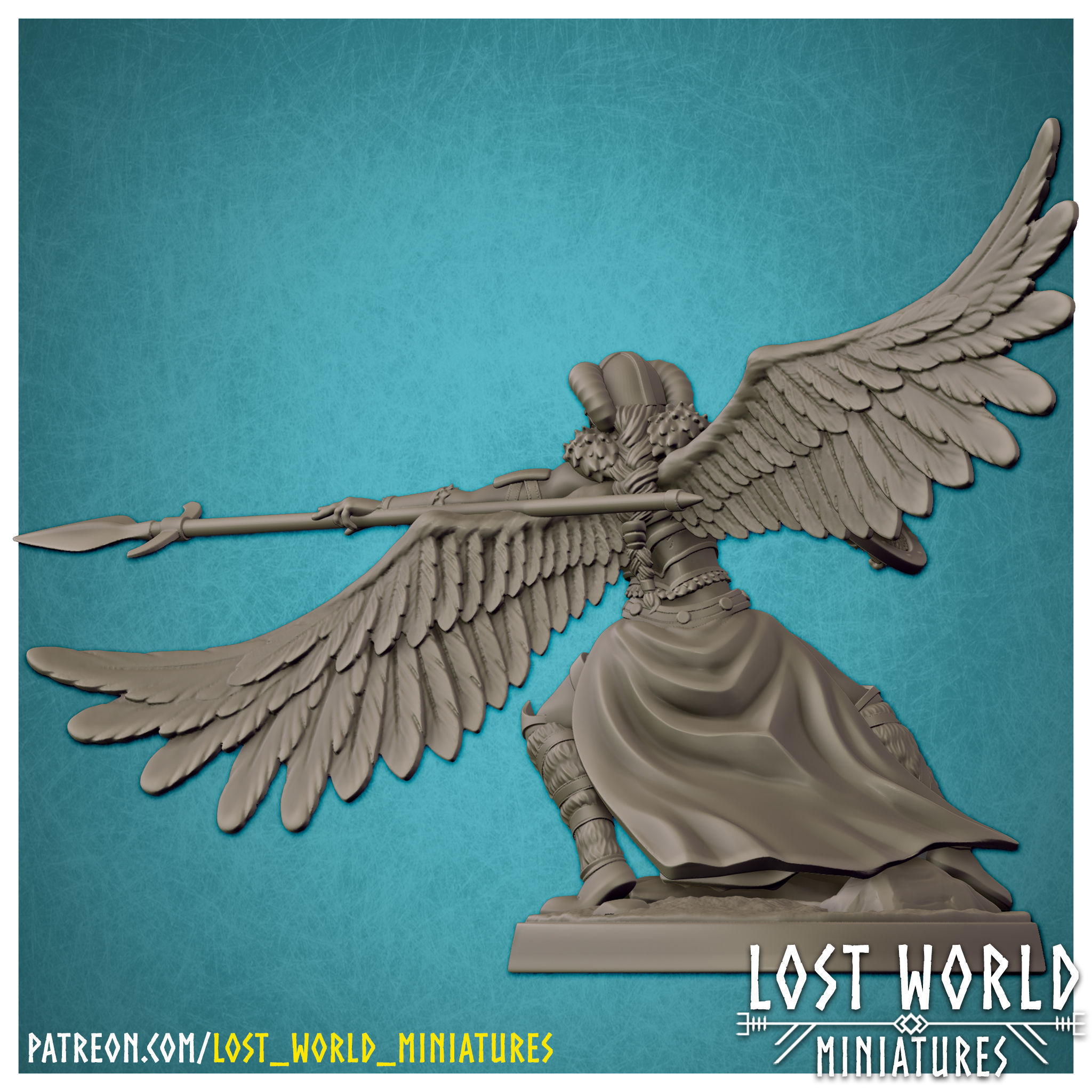 Valkyrie Miniature Supported- Pose D - 3D Printable 3D model 3D ...
