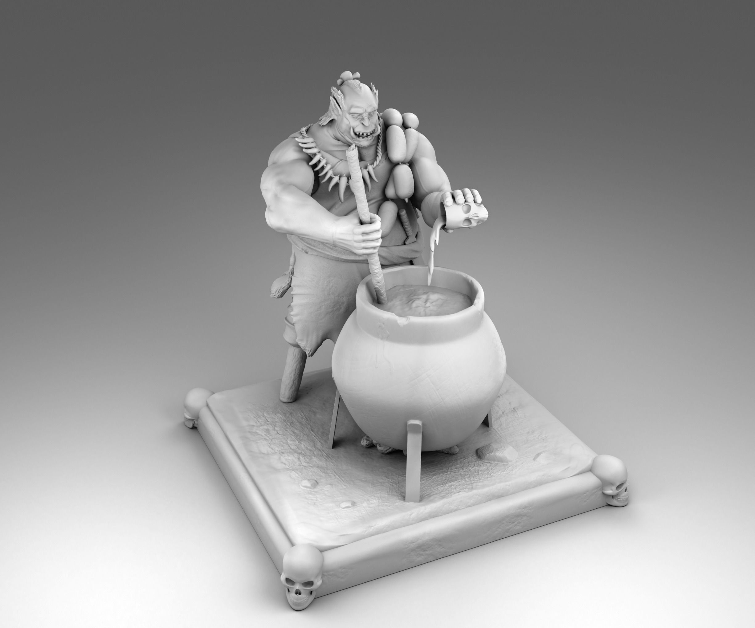 The Orc chef 3D model 3D printable | CGTrader