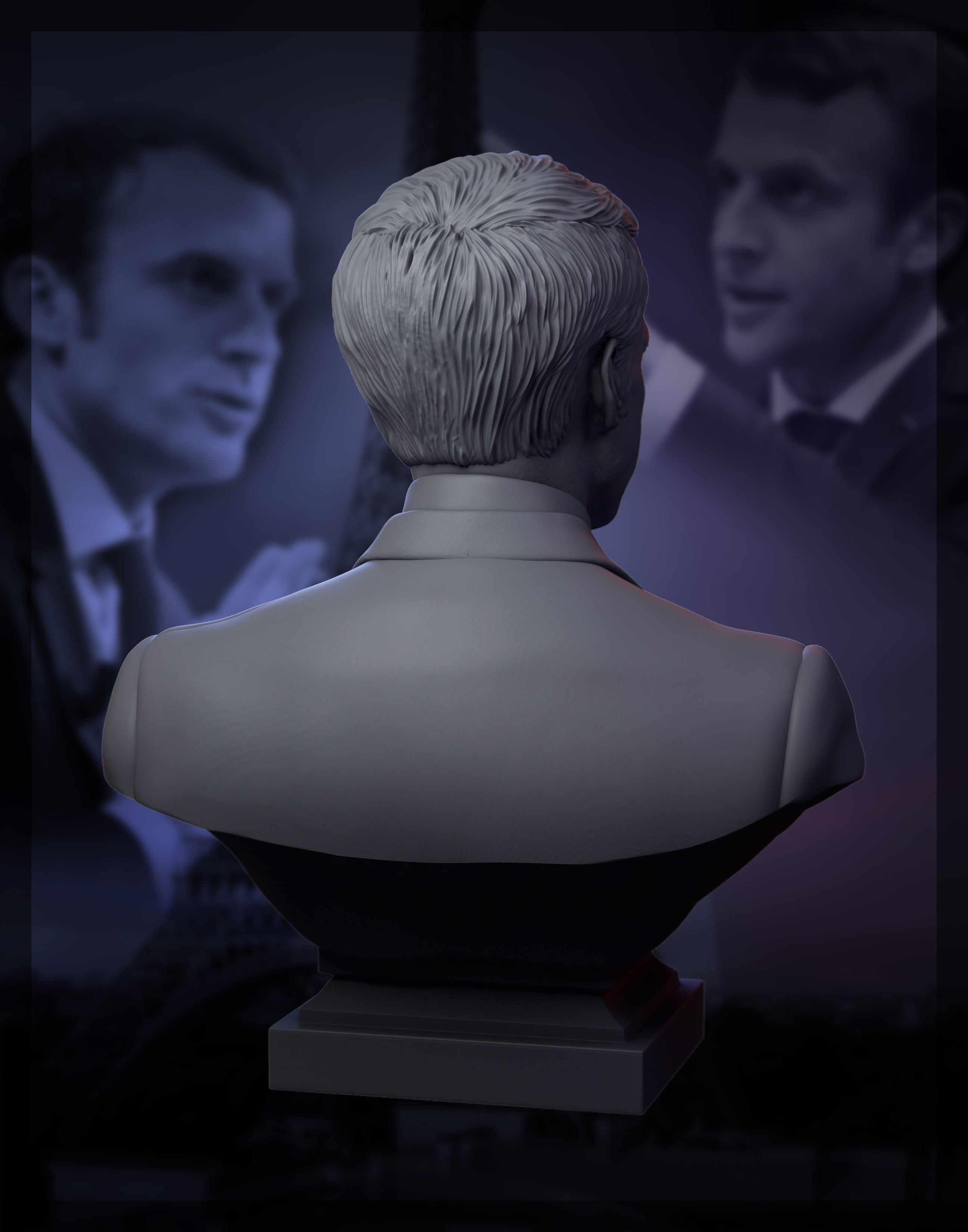 Emmanuel Macron 3D model 3D printable | CGTrader