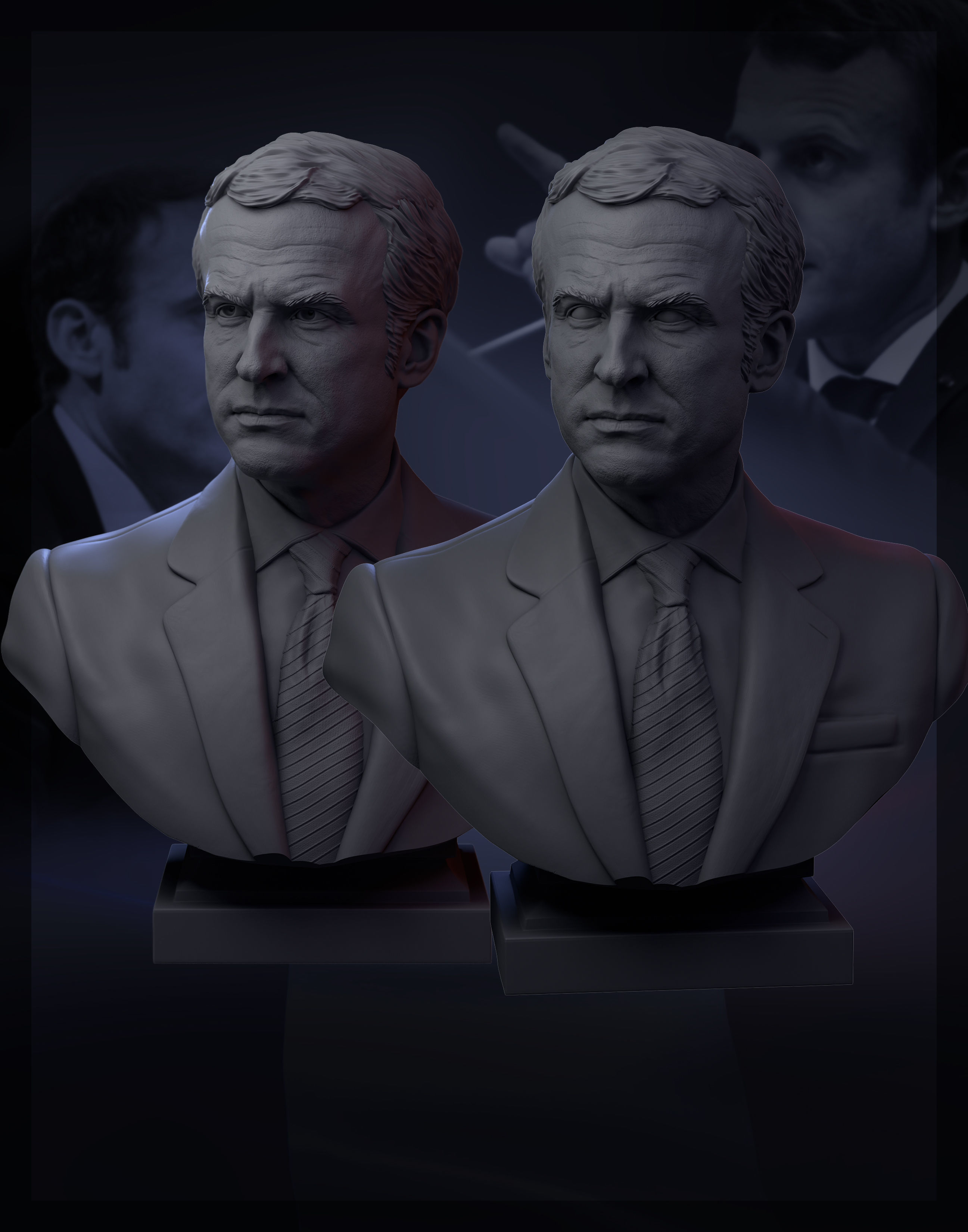 Emmanuel Macron 3D model 3D printable | CGTrader