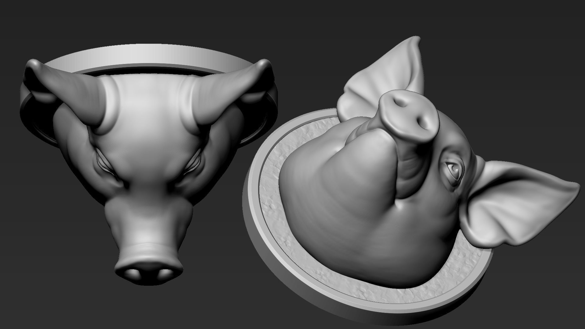 Pig Head 3D model 3D printable | CGTrader