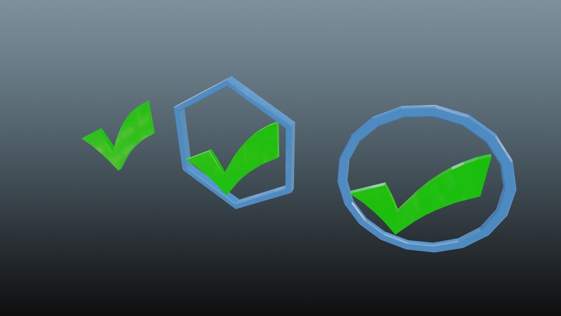 Low poly check mark 10 free VR / AR / low-poly 3D model | CGTrader