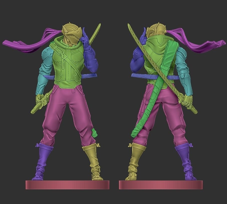Genji Statue 3D Print Ready 3D model 3D printable | CGTrader
