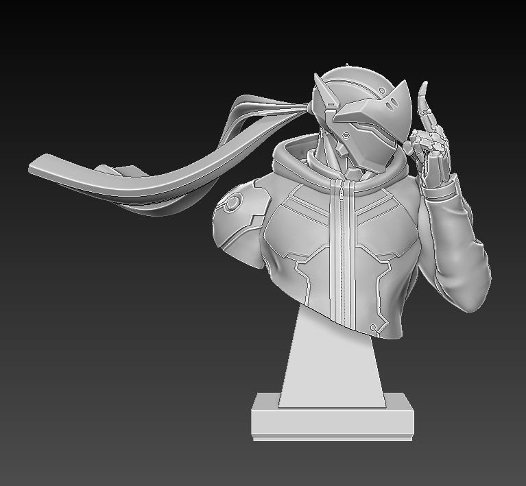 Genji Bust 3d Print Ready 3D model 3D printable | CGTrader