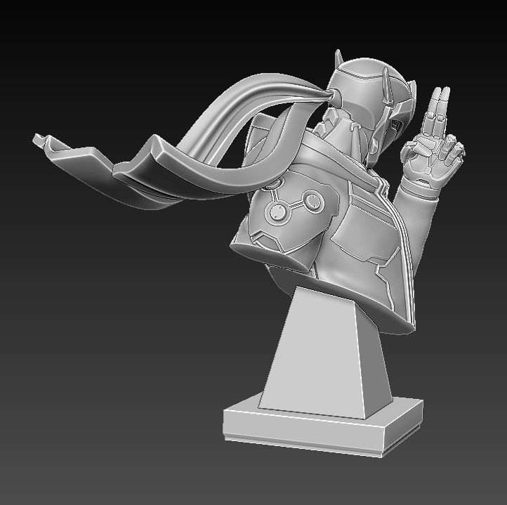 Genji Bust 3d Print Ready 3D model 3D printable | CGTrader
