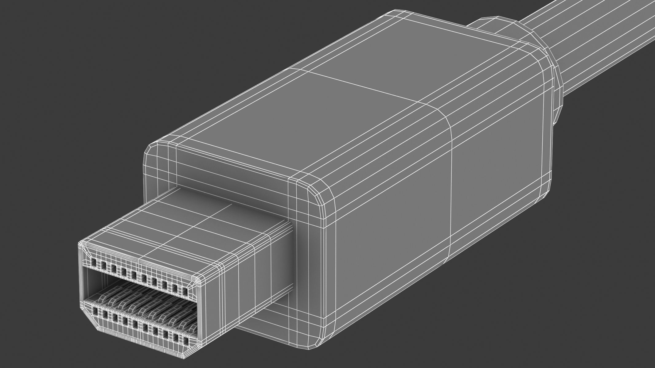 Mini Displayport Male 3D model | CGTrader