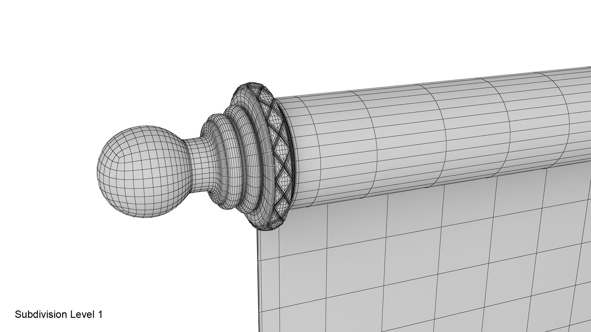 Red scroll 3D model | CGTrader