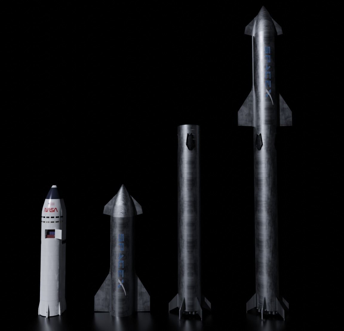 Starship Superheavy Model 3D model | CGTrader