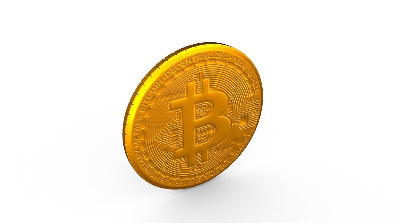 Bitcoin gold coin 3D model | CGTrader
