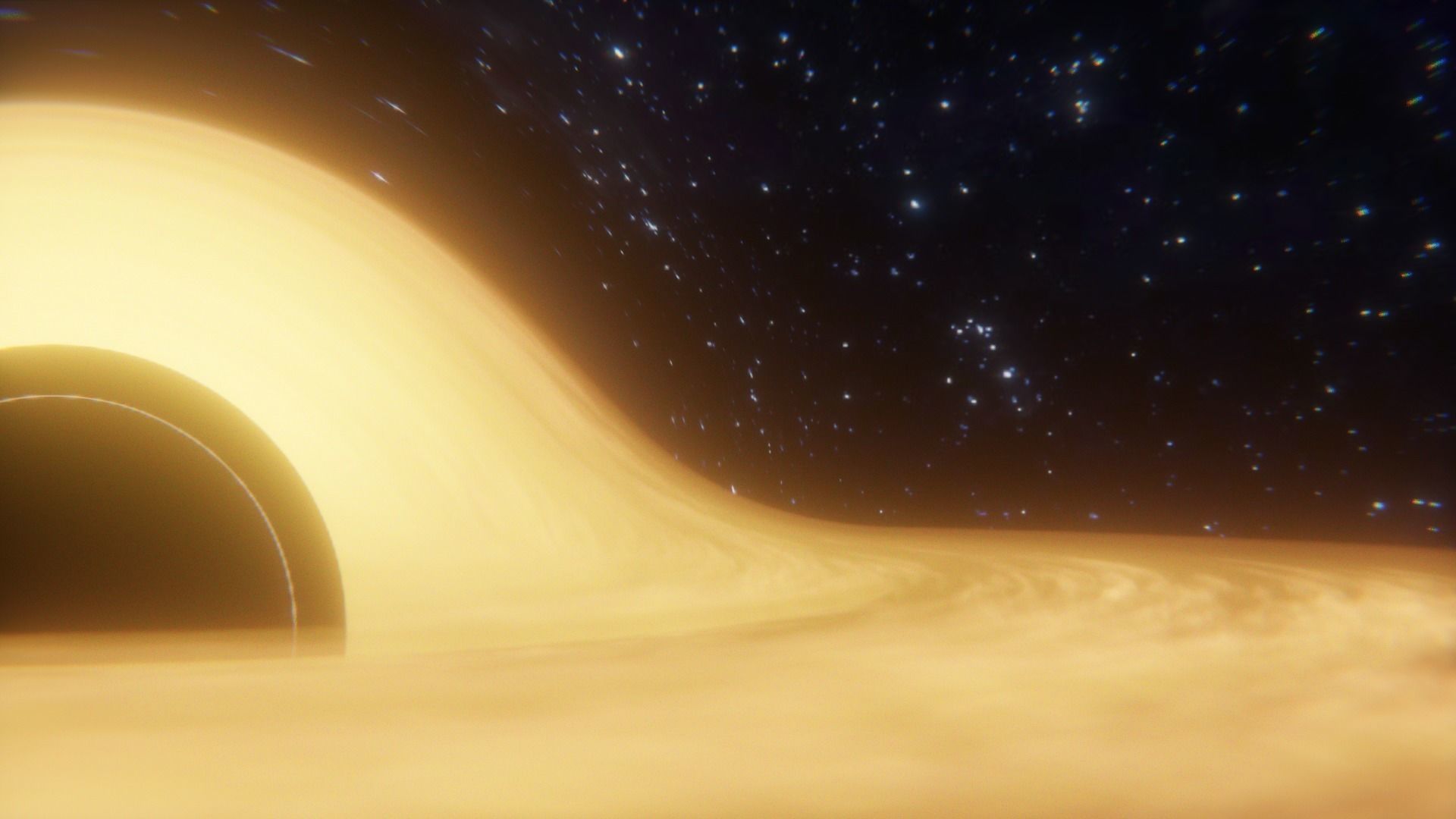 Interstellar Black Hole - With Accretion Disk free VR / AR / low-poly ...