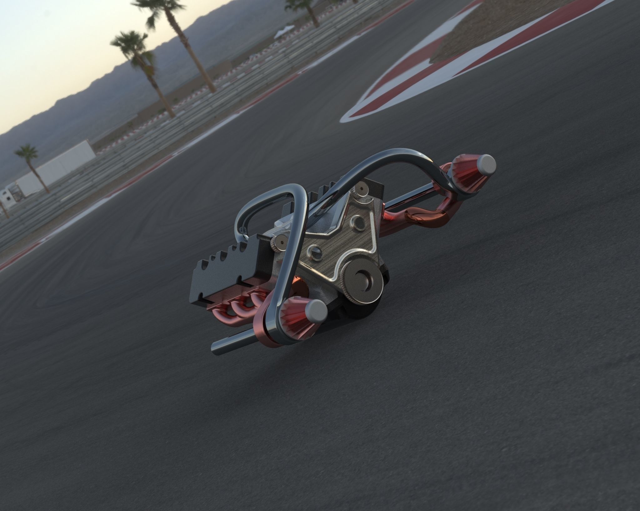 twin turbo engine 3D model animated | CGTrader