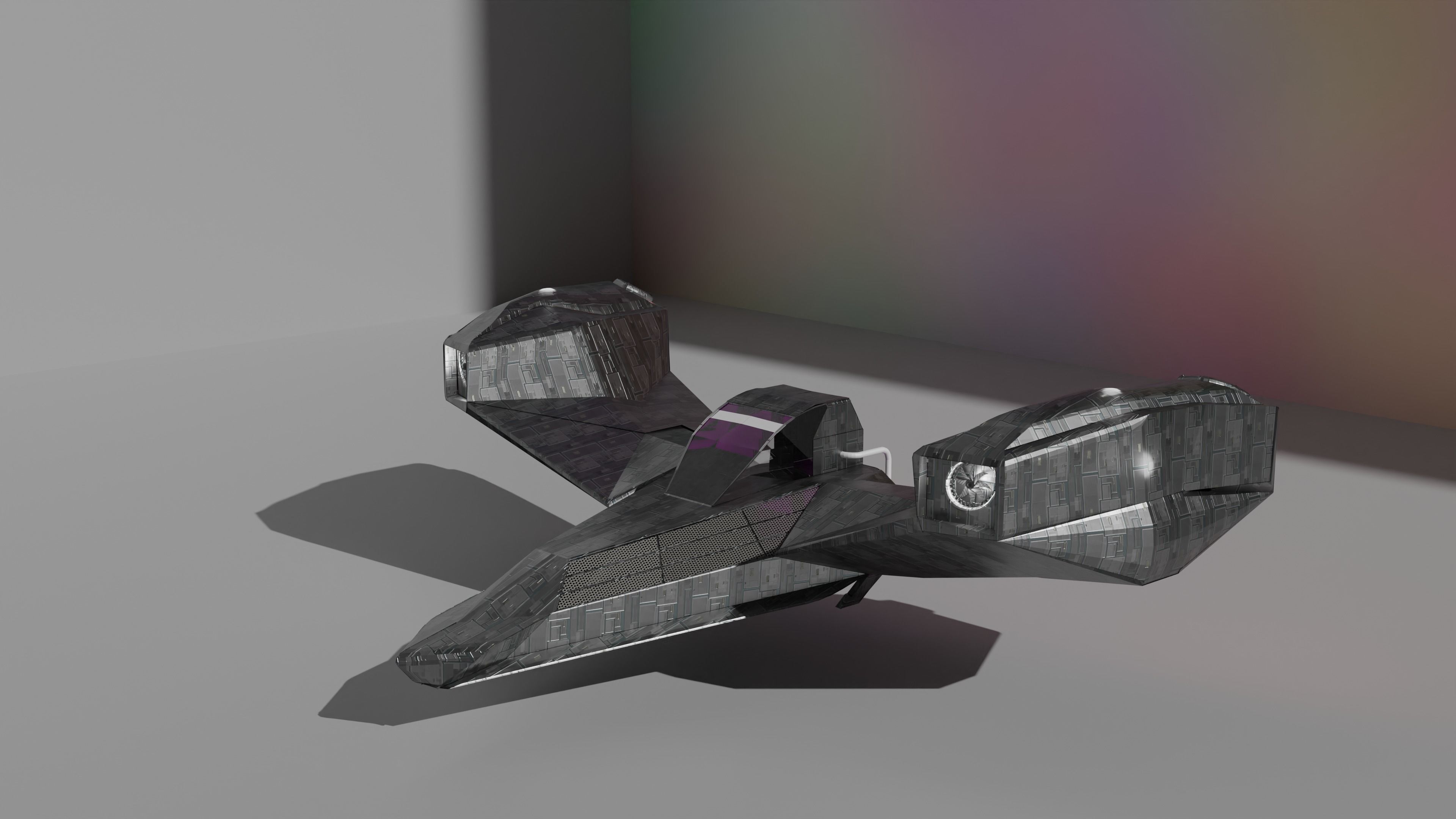 3D model Sci-Fi Spaceship Concept Art Spacecraft VR / AR / low-poly ...