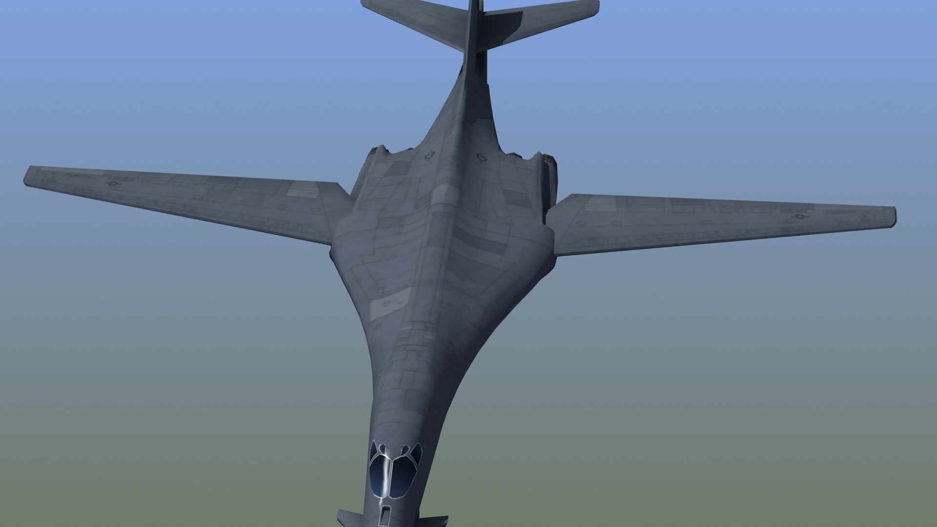 3D model B1B Bomber VR / AR / low-poly | CGTrader
