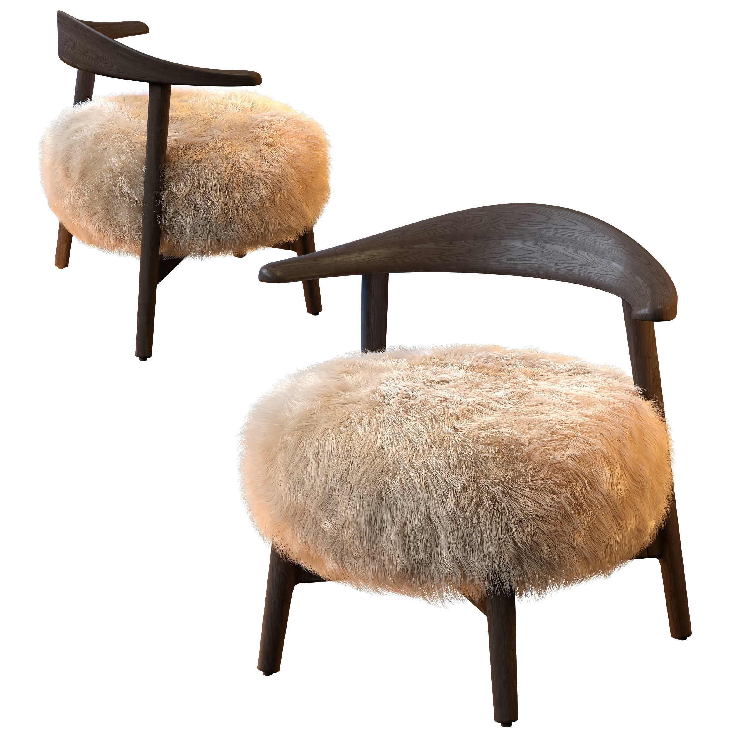 Matador Shearling Chair 3D model | CGTrader