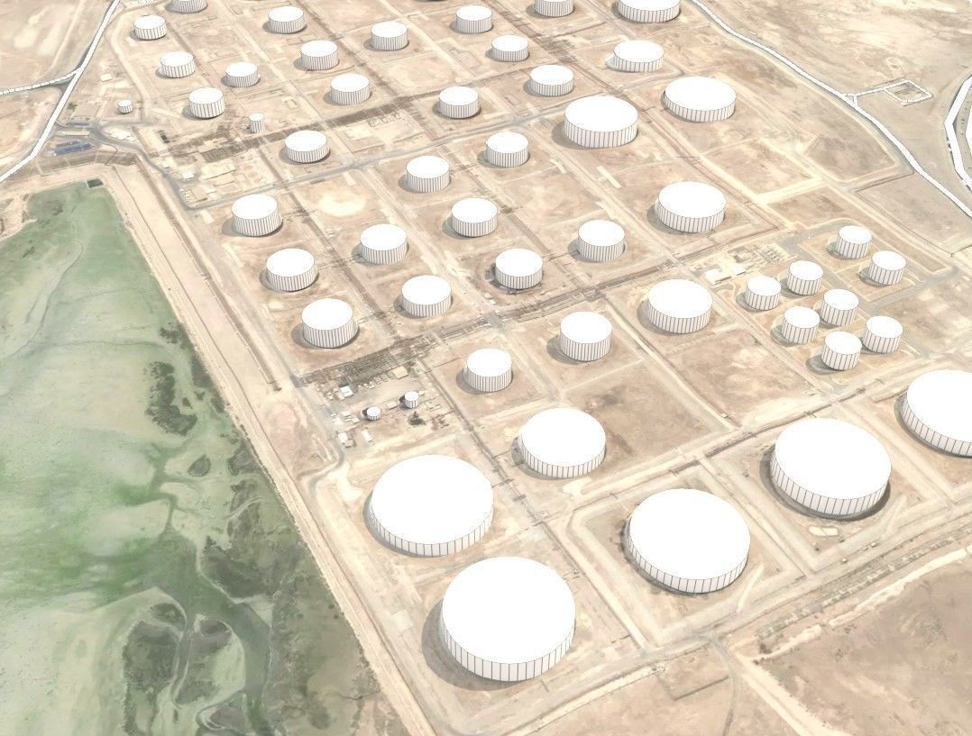 Petroleum Storage Tanks Sitra Bahrain Industrial area free 3D model ...