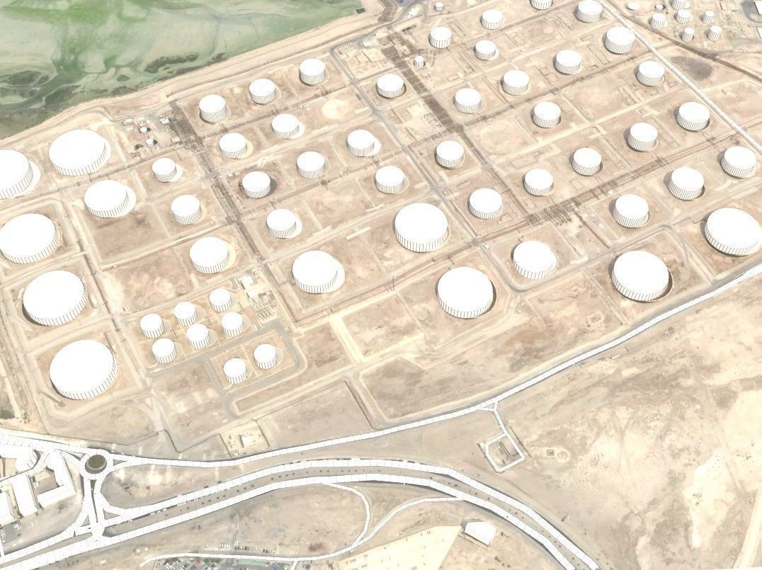 Petroleum Storage Tanks Sitra Bahrain Industrial area free 3D model ...