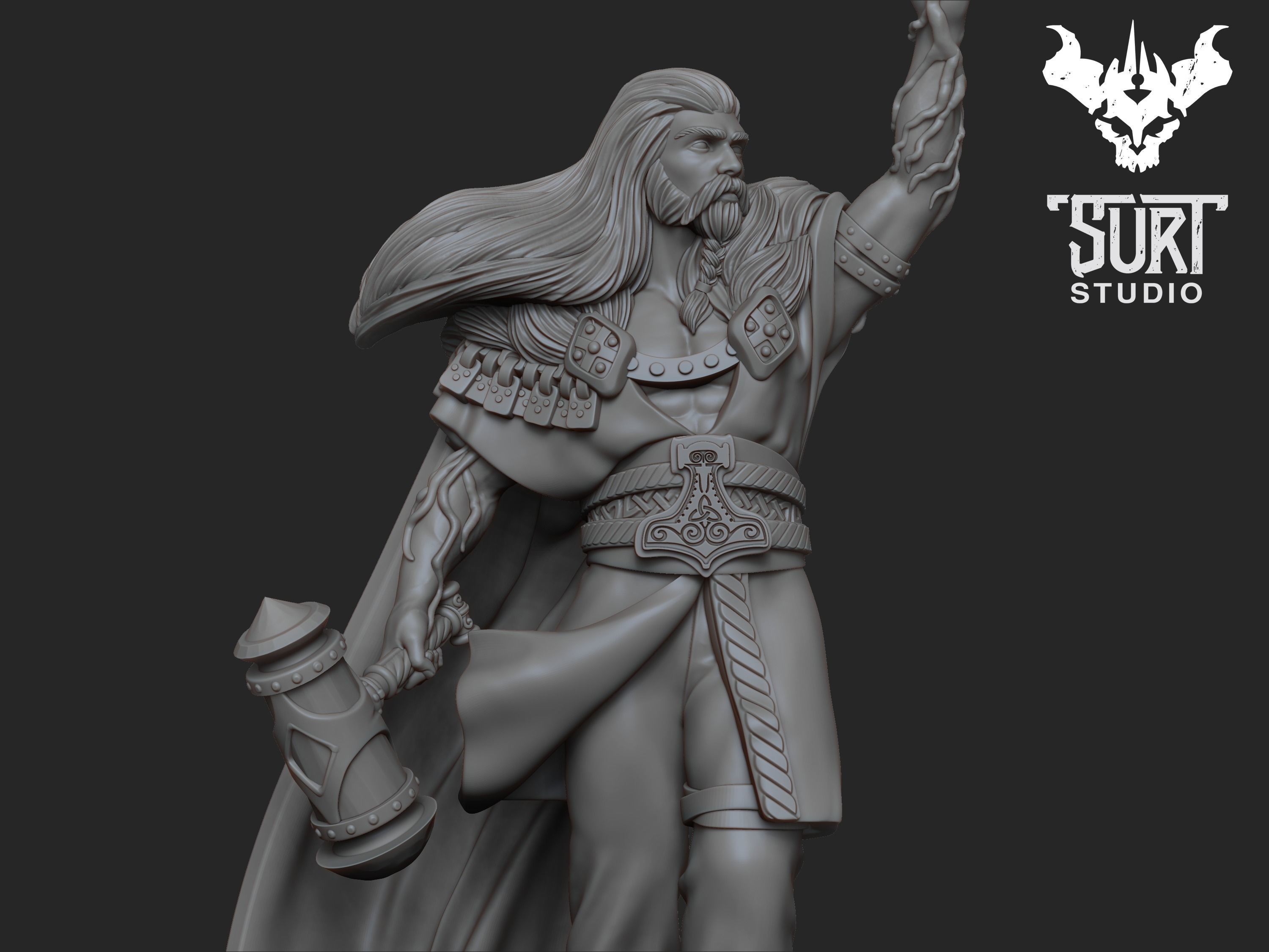 God Thor 3D model 3D printable | CGTrader