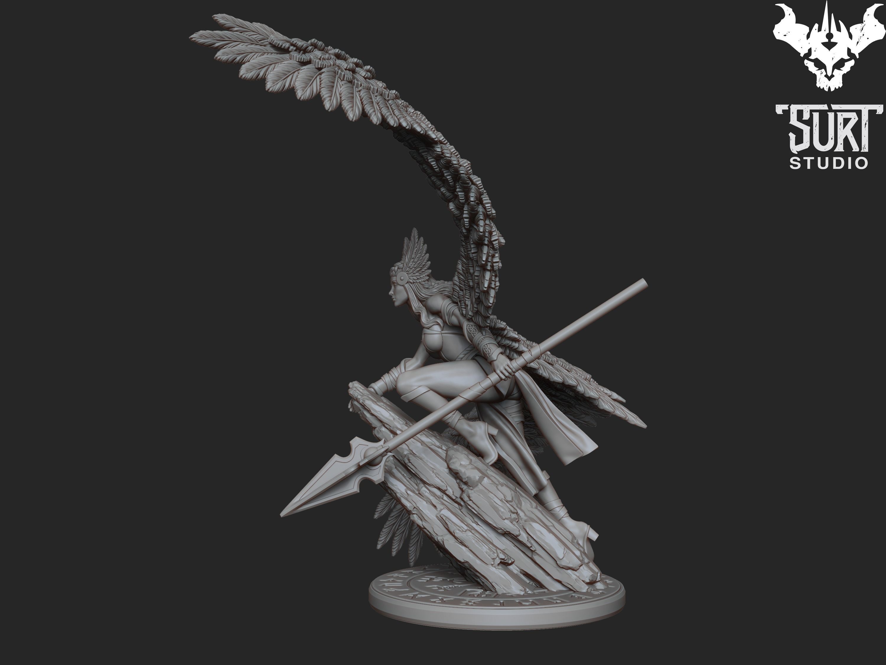 Valkyrie eagle of gods 3D model 3D printable | CGTrader