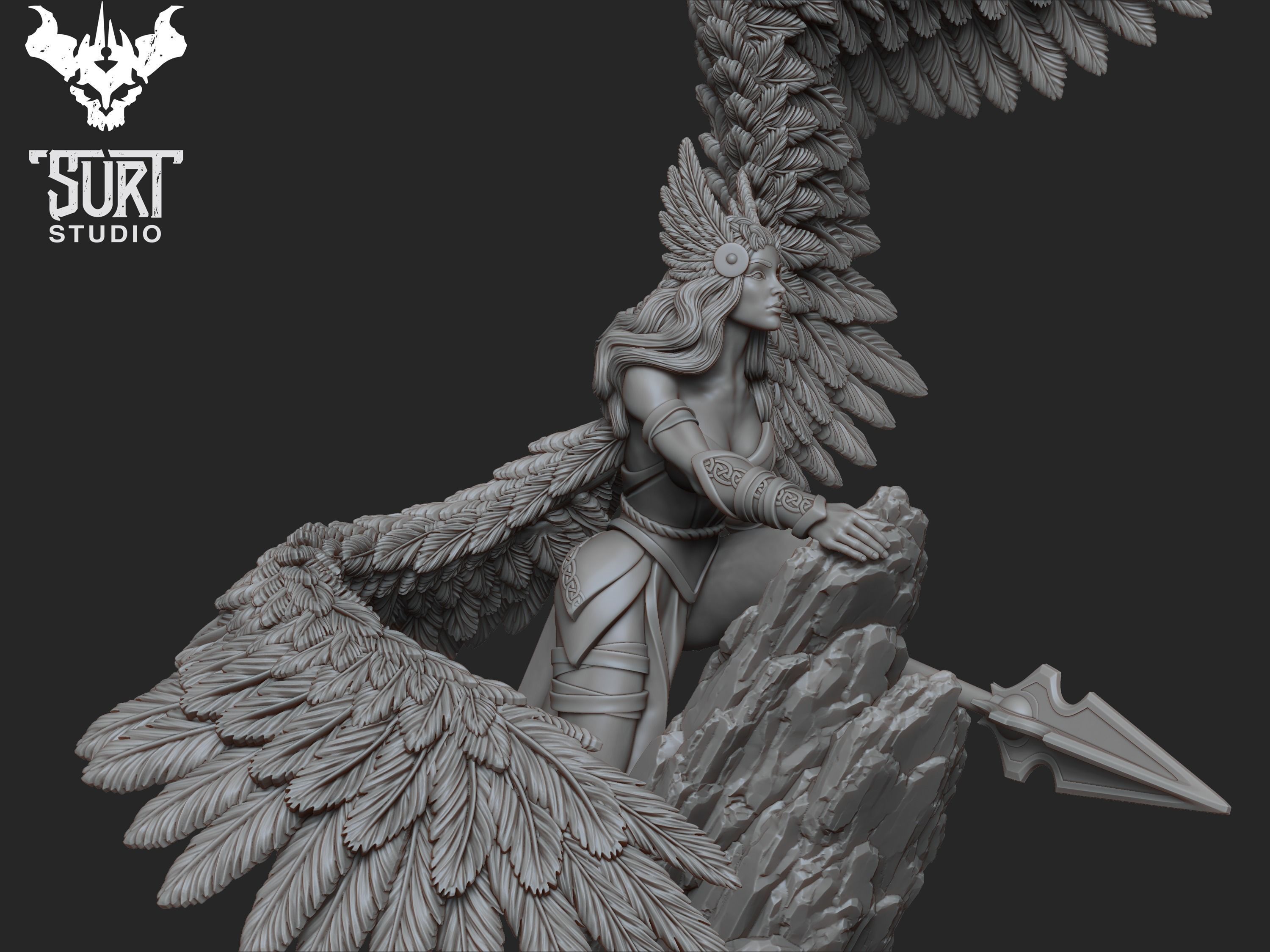 Valkyrie eagle of gods 3D model 3D printable | CGTrader