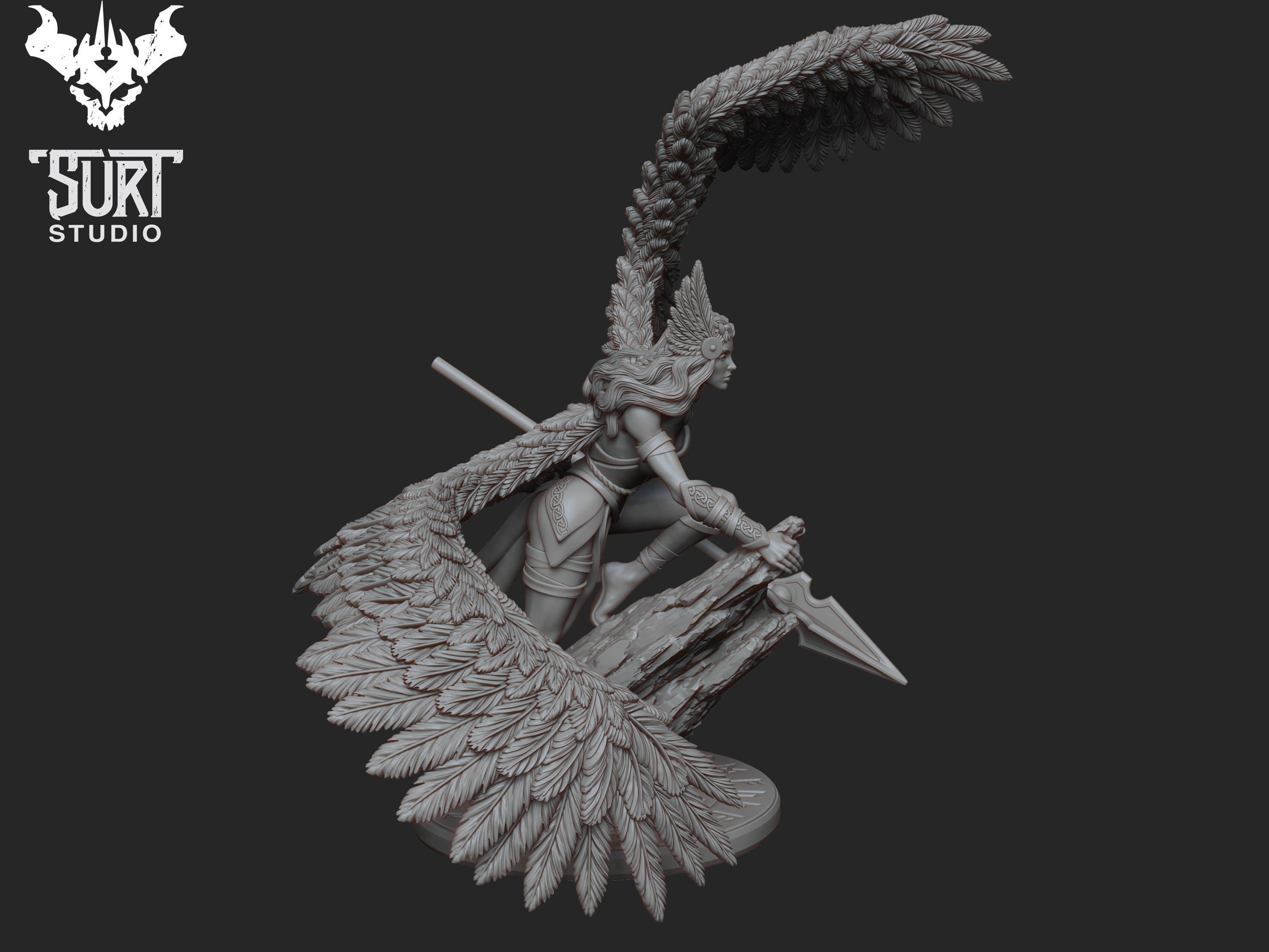 Valkyrie eagle of gods 3D model 3D printable | CGTrader