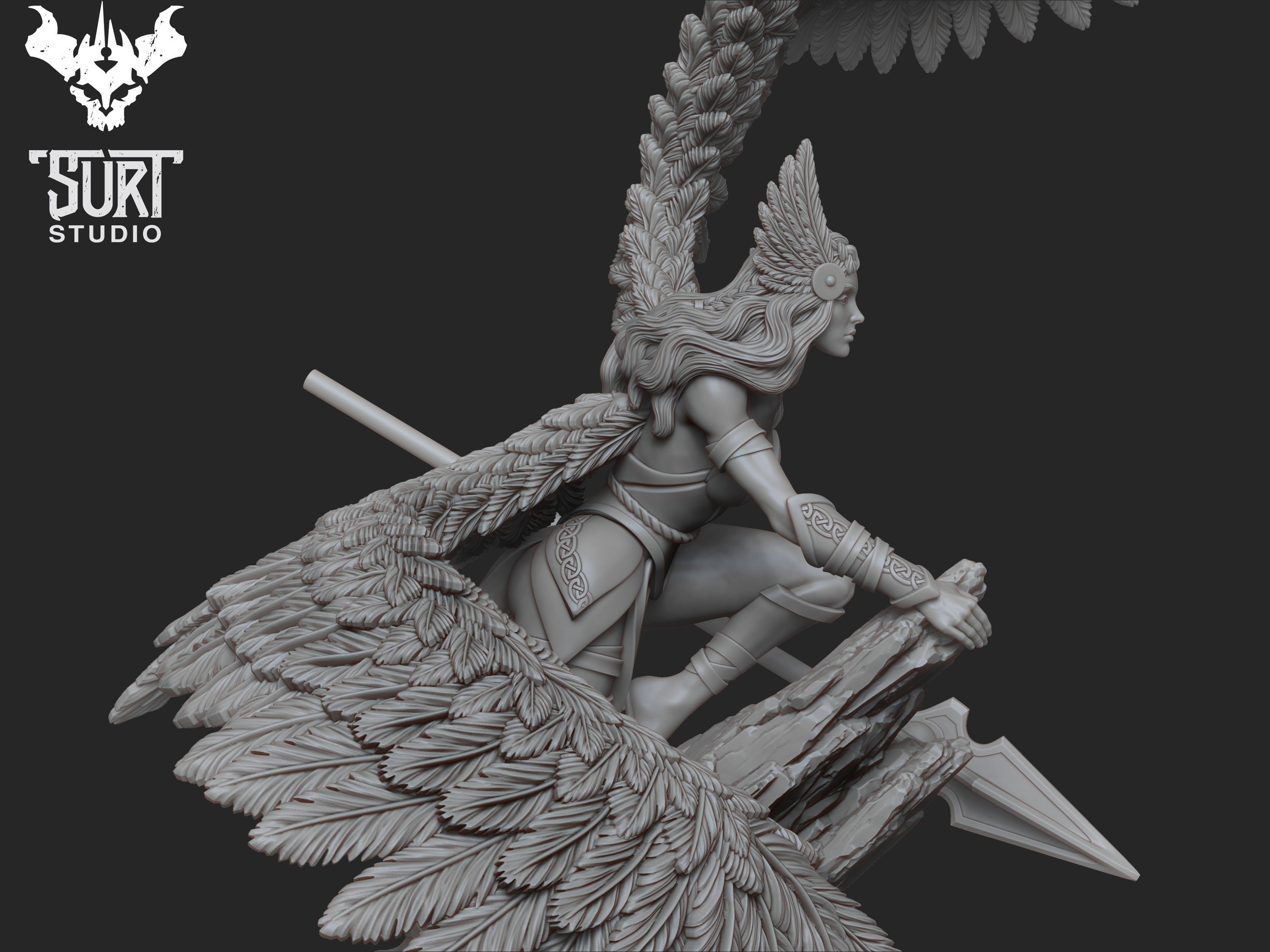 Valkyrie eagle of gods 3D model 3D printable | CGTrader