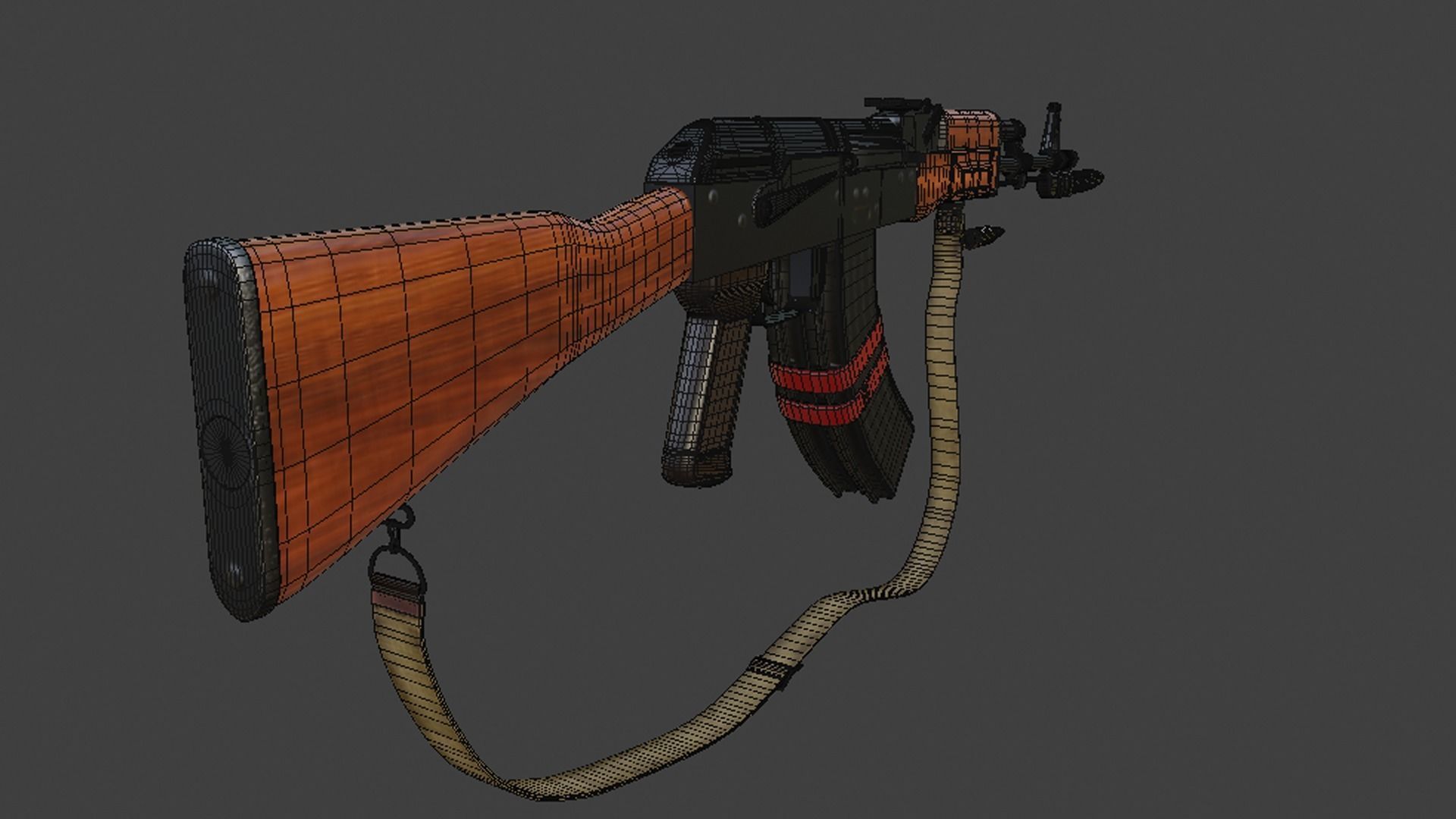 3D model Automatic rifle AKM VR / AR / low-poly | CGTrader