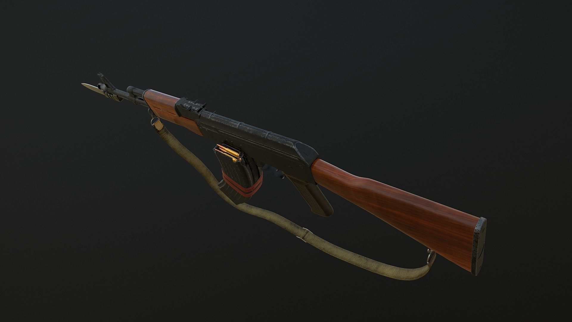 3D model Automatic rifle AKM VR / AR / low-poly | CGTrader
