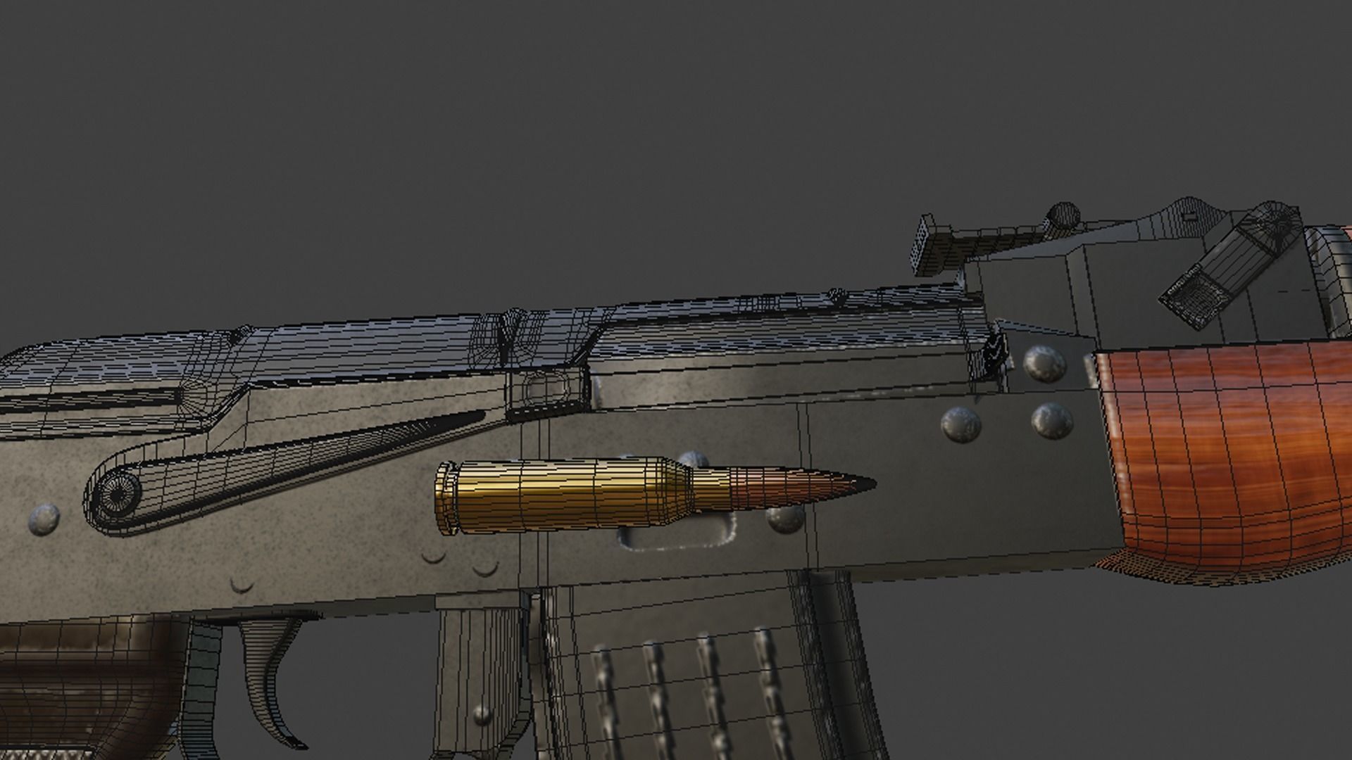 3D model Automatic rifle AKM VR / AR / low-poly | CGTrader