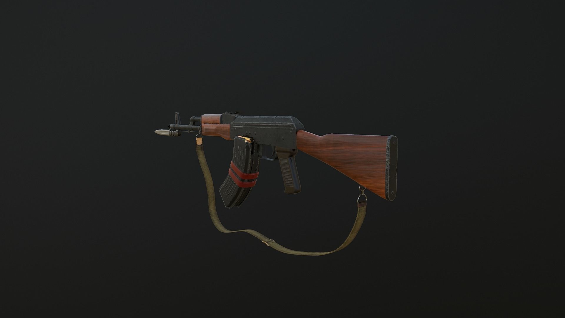 3D model Automatic rifle AKM VR / AR / low-poly | CGTrader