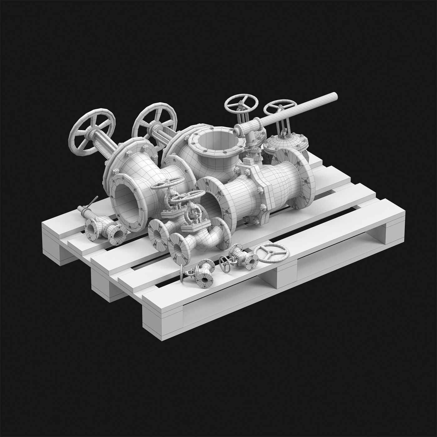 3D model Old industrial valves VR / AR / low-poly | CGTrader