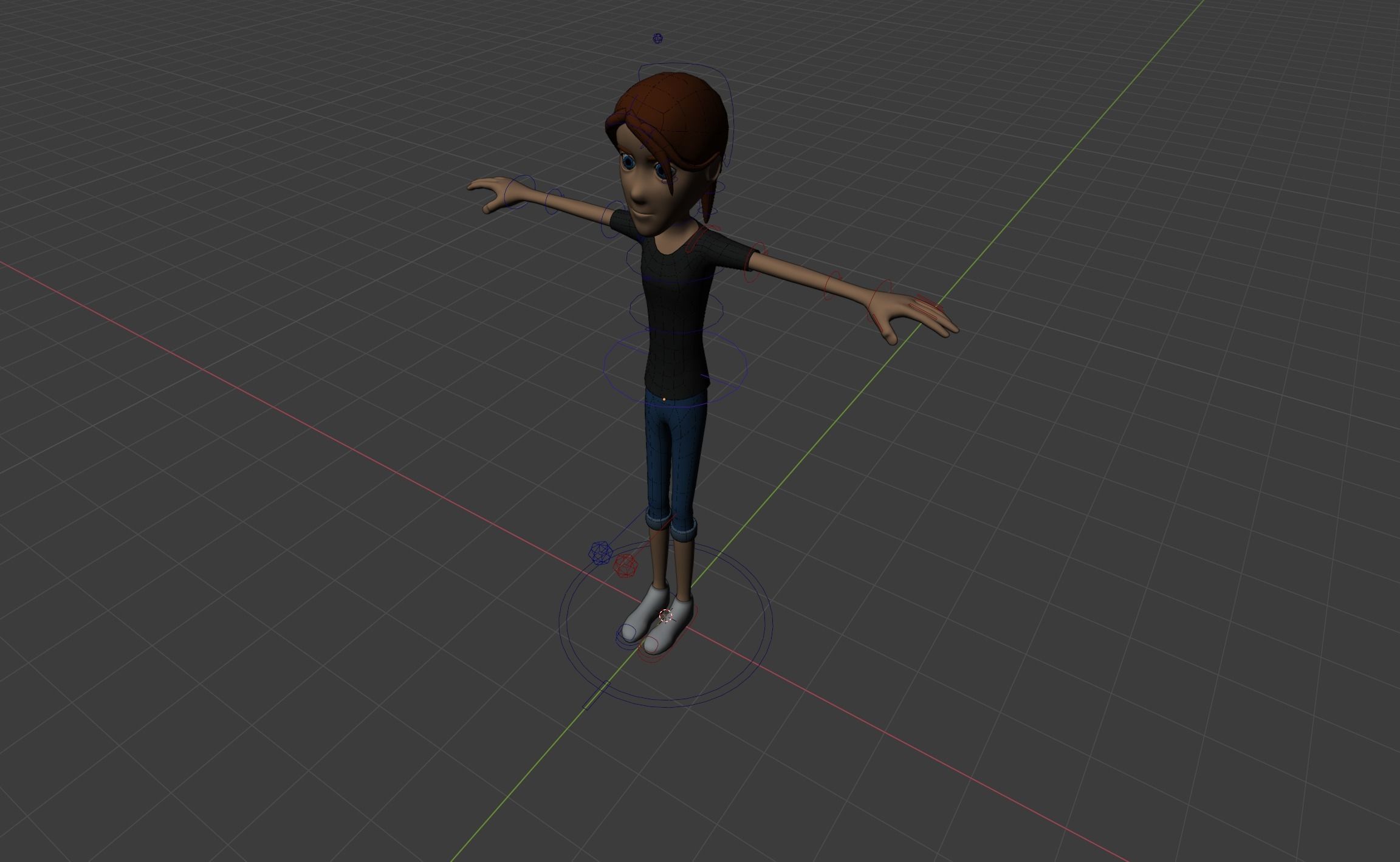 Slim Rigged Cartoon Characters free 3D model rigged | CGTrader
