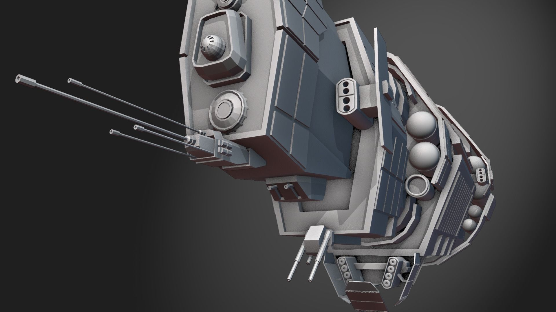 Light-cruiser Space Warship 3D model | CGTrader