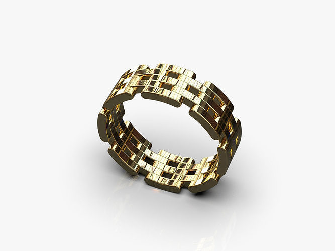 Solid chain ring 3D model 3D printable | CGTrader
