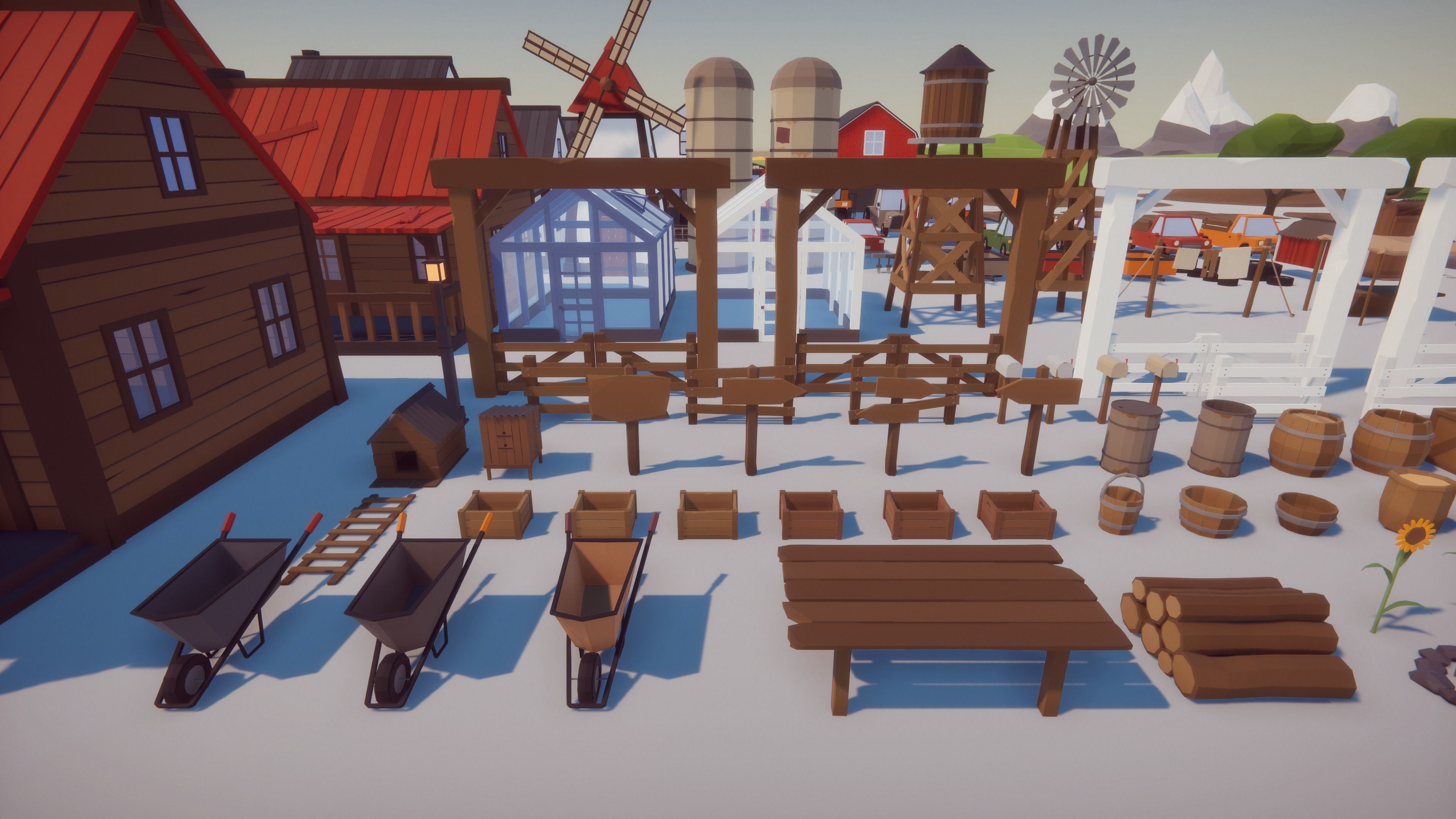 3D model Low Poly Farm Pack VR / AR / low-poly | CGTrader