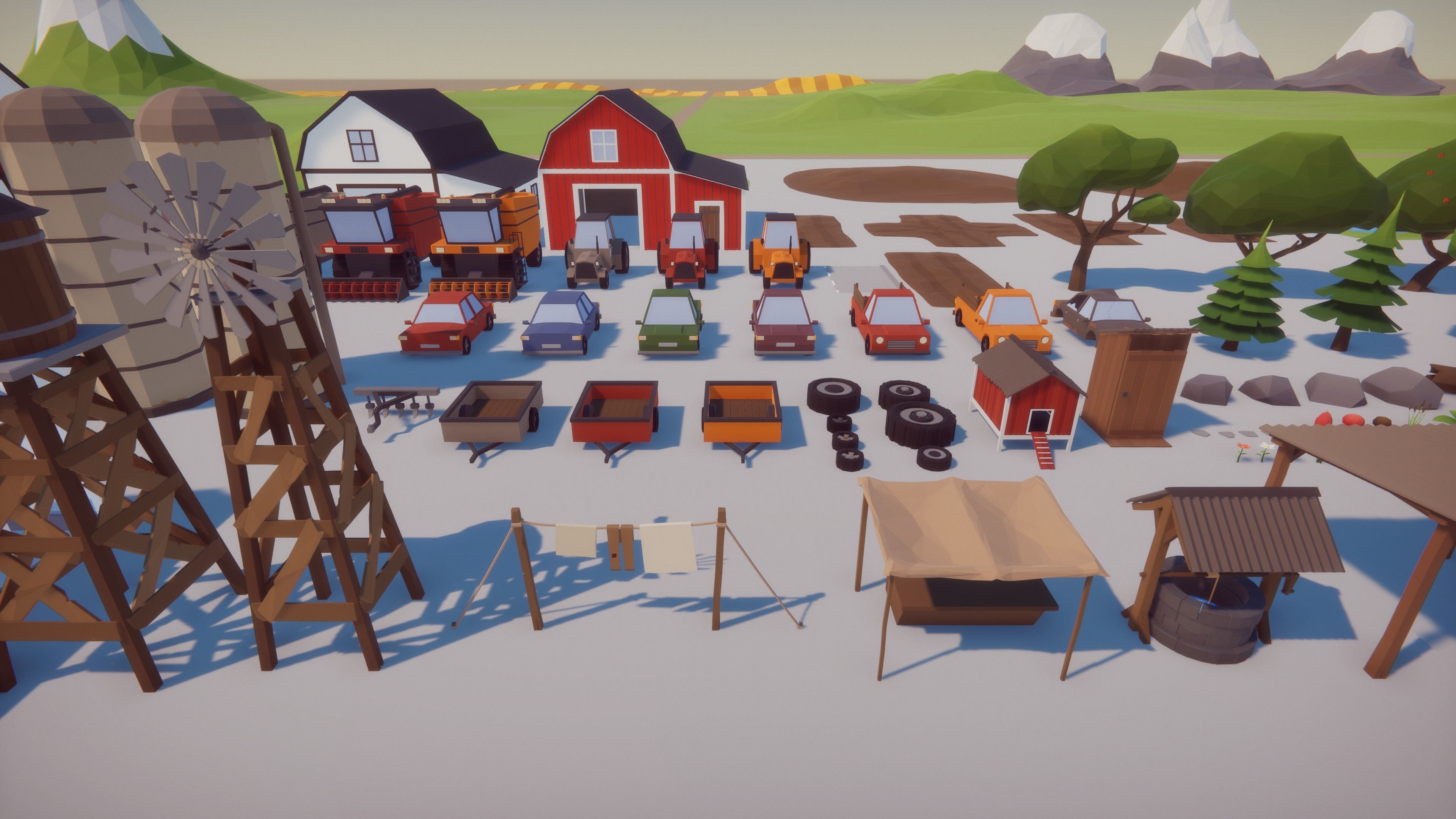3D model Low Poly Farm Pack VR / AR / low-poly | CGTrader