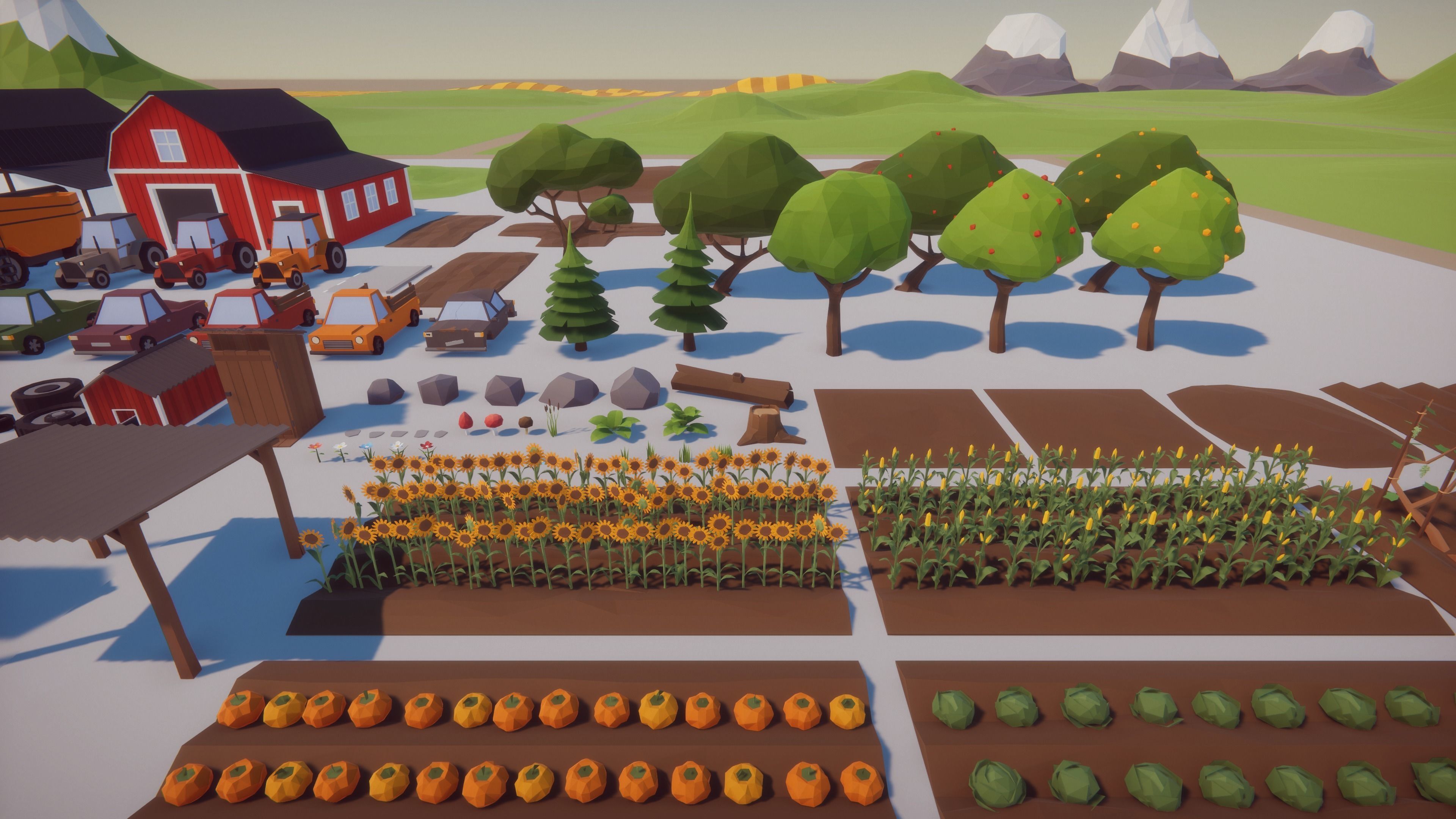 3D model Low Poly Farm Pack VR / AR / low-poly | CGTrader