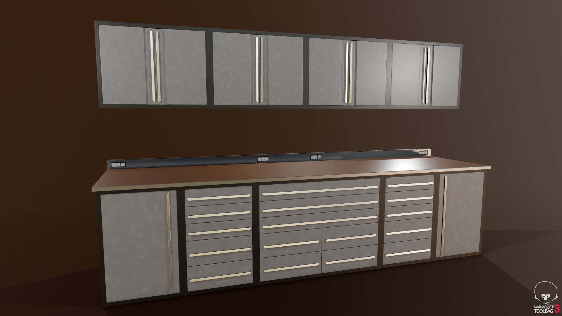 3D model Modular Workbench Cabinets VR / AR / low-poly | CGTrader