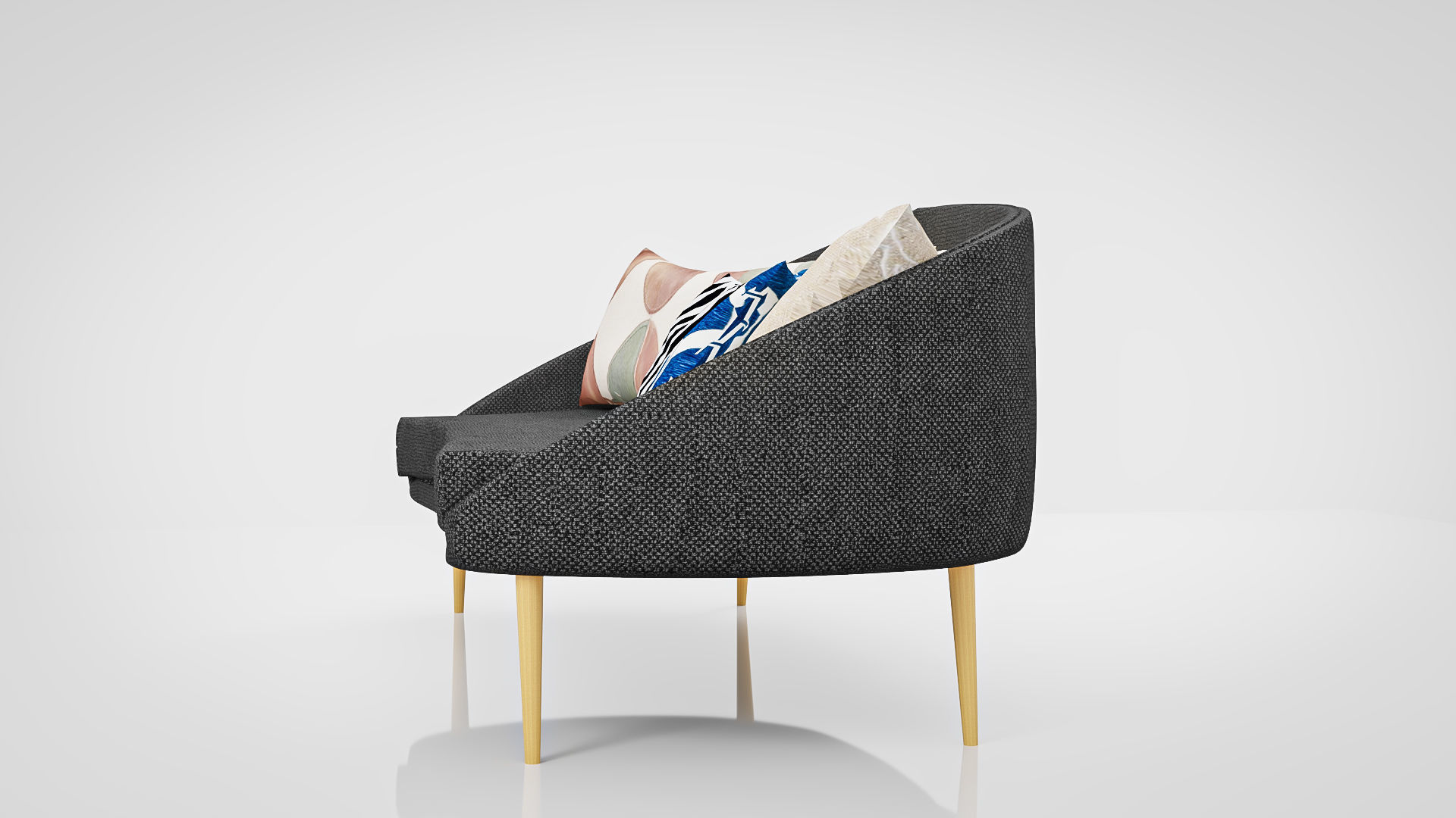 Sofa Willy Black Fabric free VR / AR / low-poly 3D model | CGTrader