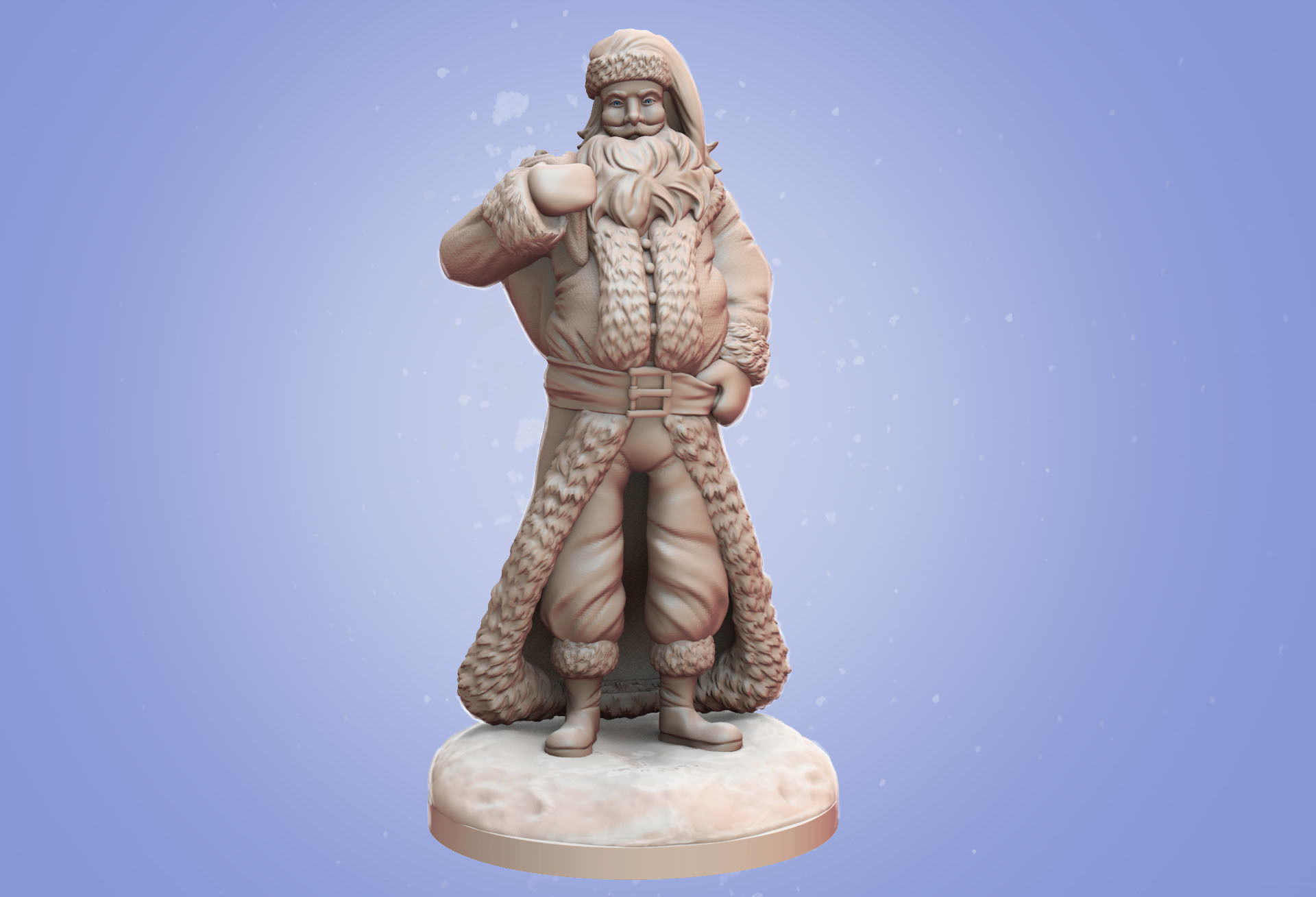 Stylized Santa Claus 3D model 3D printable | CGTrader