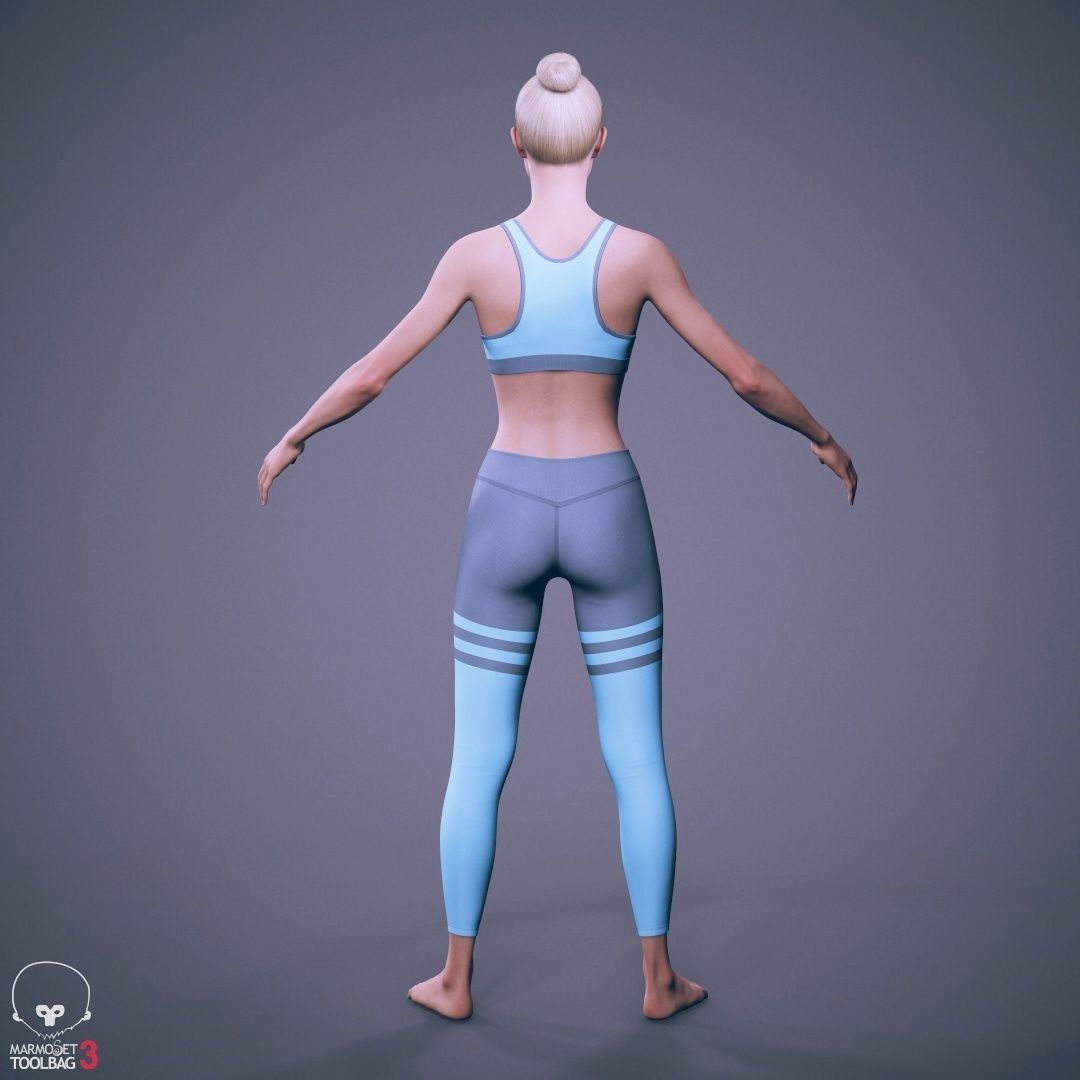 3D model Female Character - Lea - Fitness VR / AR / low-poly | CGTrader