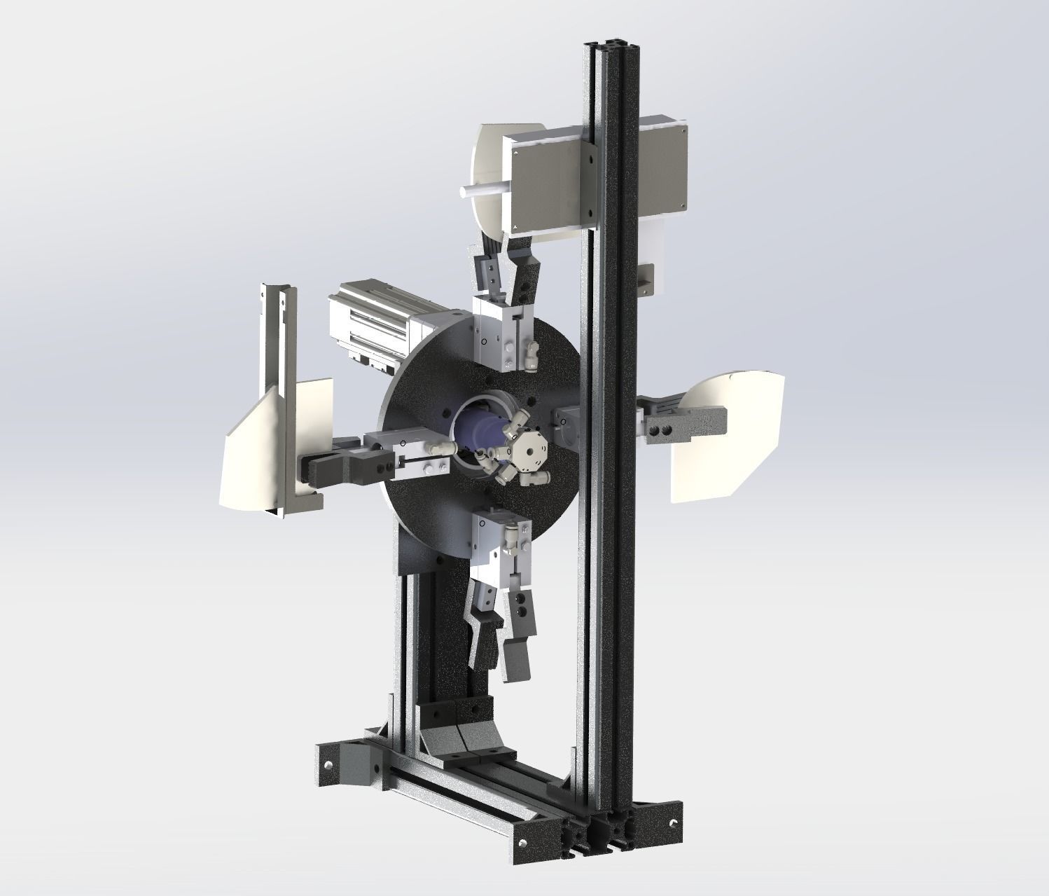 Rotating four-station detection system 3D model | CGTrader