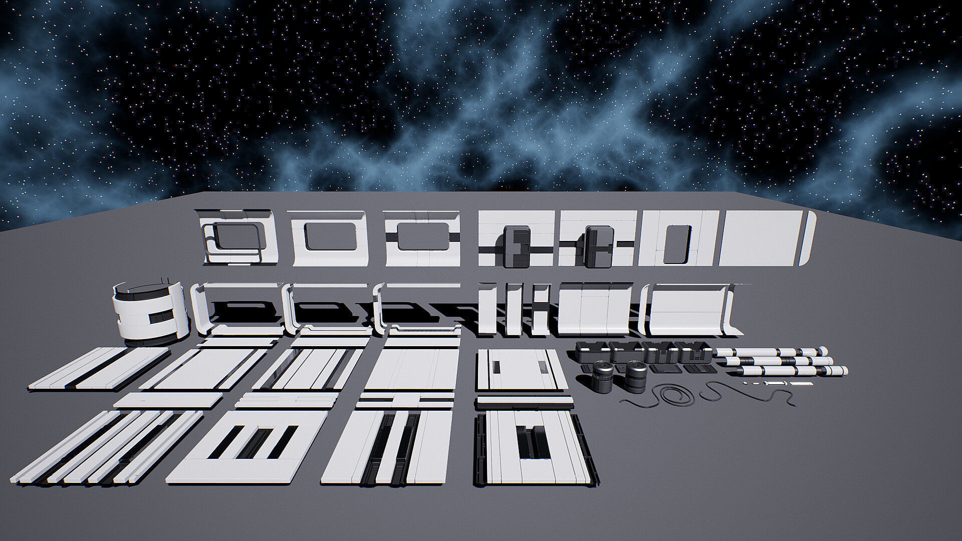 3D model Modular Sci-Fi Interior Bundle VR / AR / low-poly | CGTrader