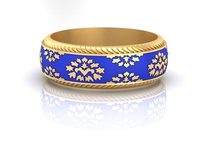 Ring with enamel 3D model 3D printable | CGTrader