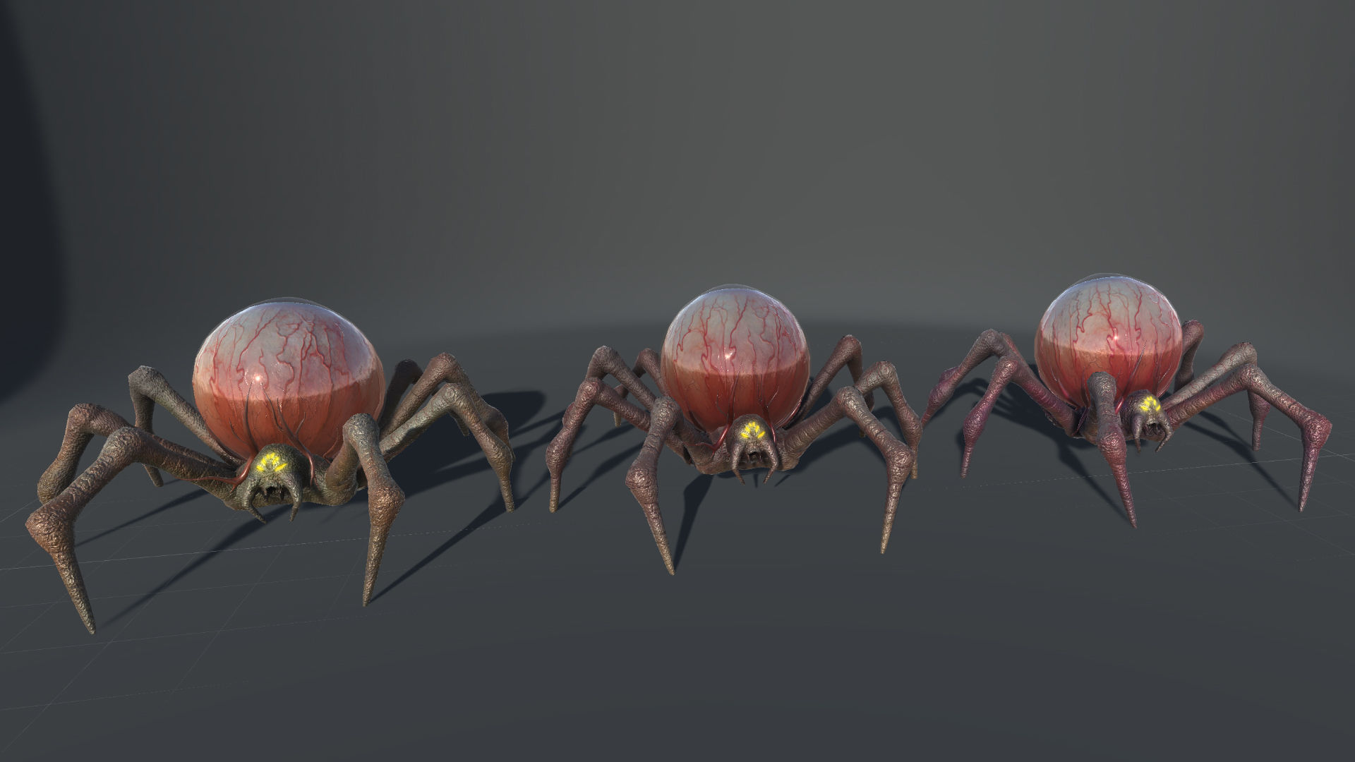 3D model SpideEye spider with eye VR / AR / low-poly rigged animated ...