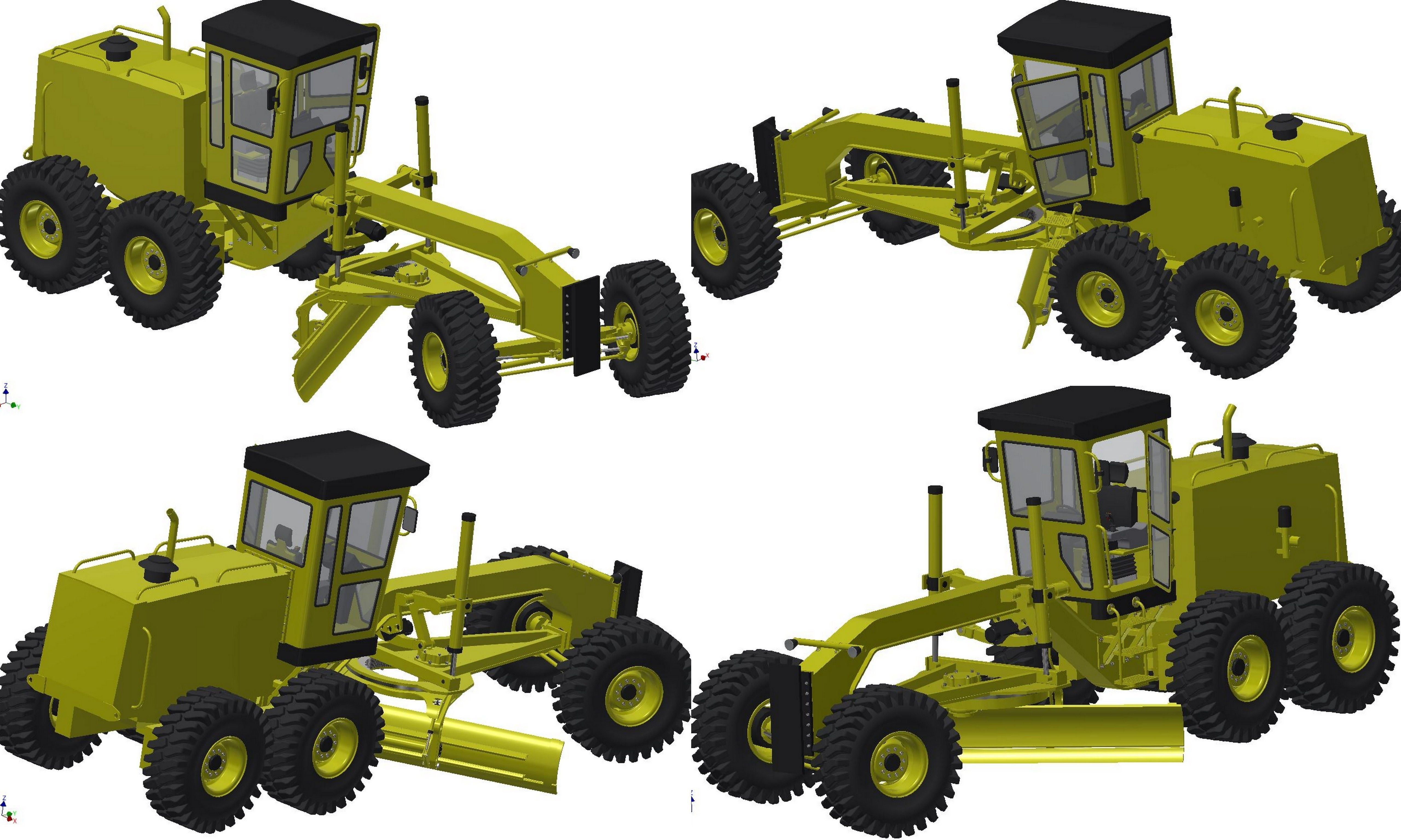 Heavy Equipment - road-grader 3D model | CGTrader