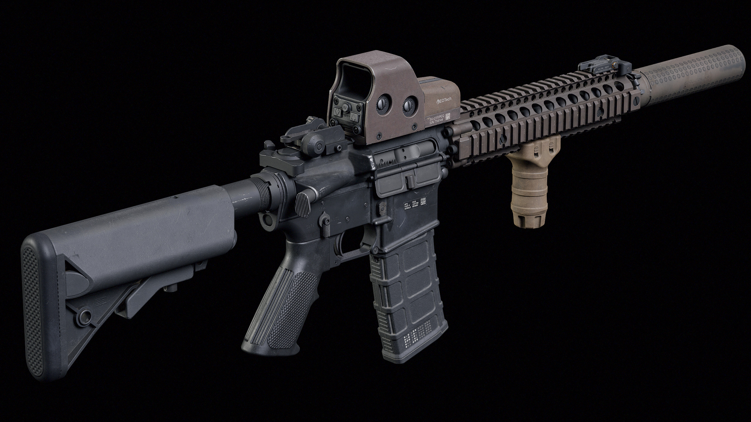 3D model M4 Block II CQBR VR / AR / low-poly | CGTrader