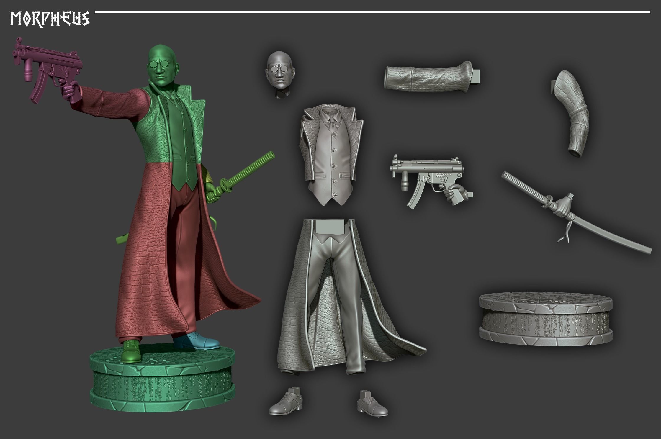 Morpheus - The Matrix 3D model 3D printable | CGTrader