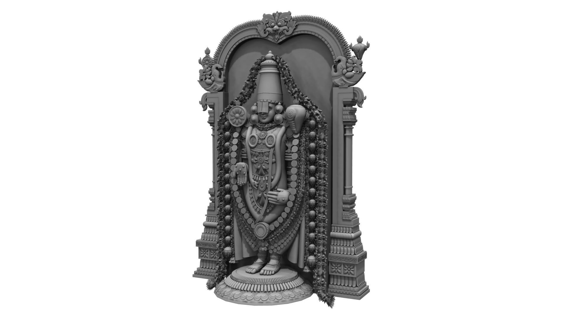 lord thirupathi Venkateswara balaji 3D model | CGTrader