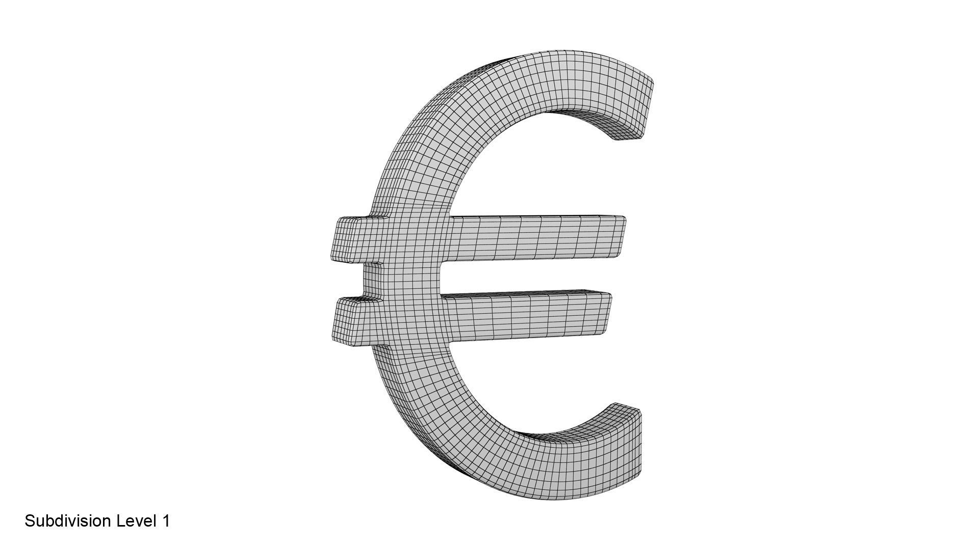 Euro symbol 3D model | CGTrader
