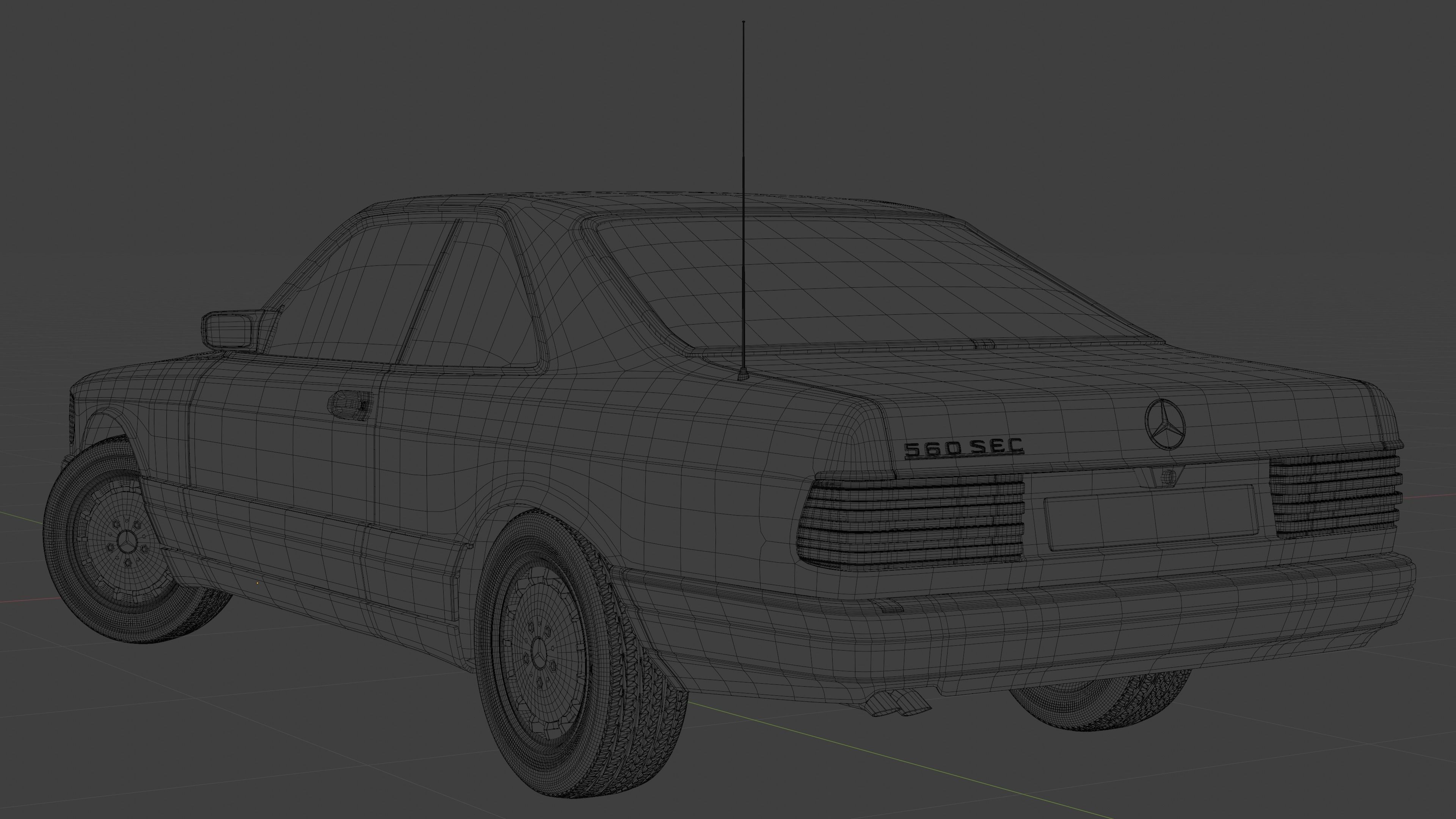 Mercedes Benz 560SEC c126 3D model | CGTrader